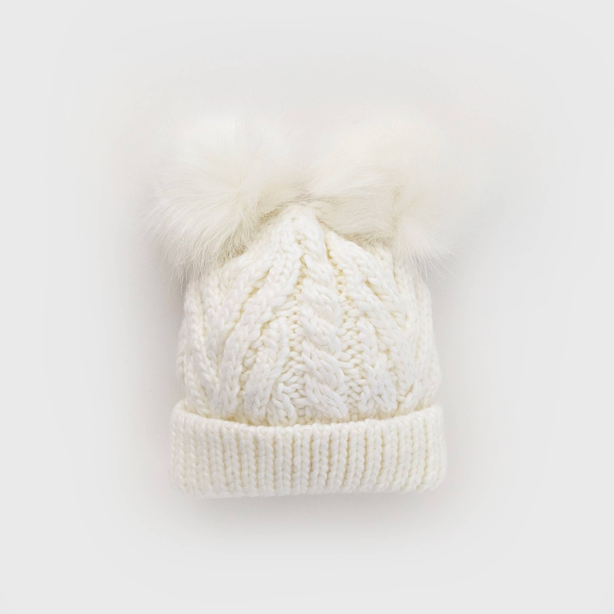 Winter White Fluffer Beanie Hat Baby & Kids – Tide & Thyme